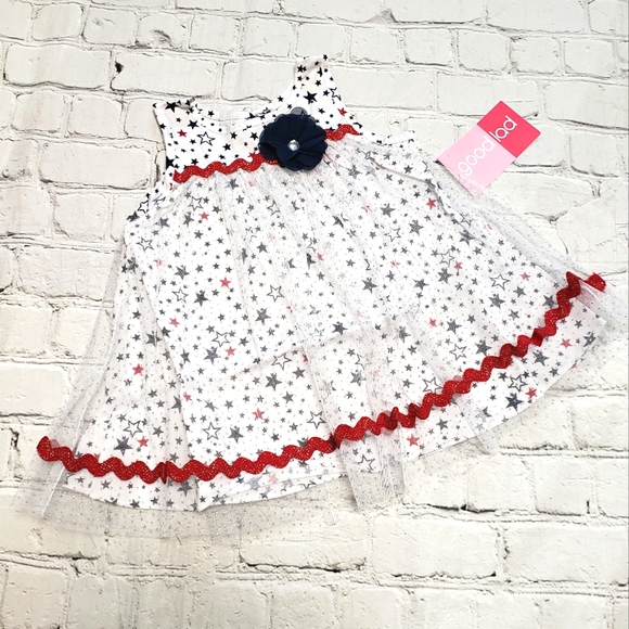 Good Lad | Dresses | Good Lad Baby Girl Summer Red Blue And White Dress ...